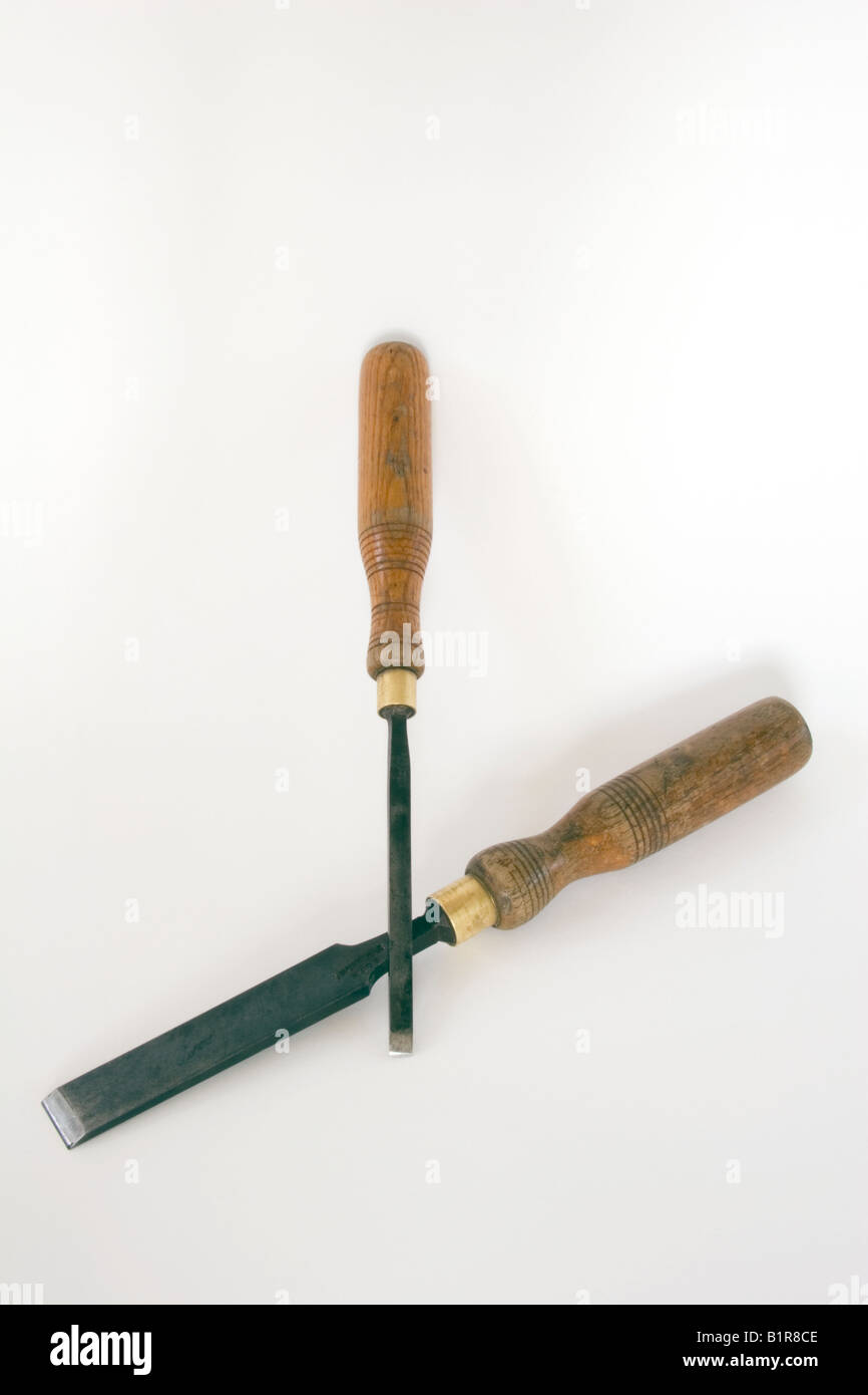 Two old chisels Stock Photo - Alamy