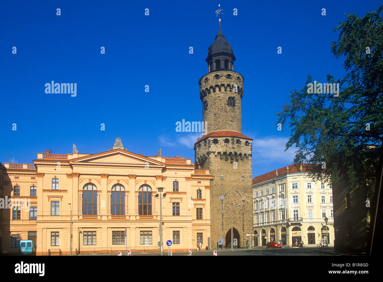 museum and Reichenbach Tower in Goerlitz in Saxony in Germany Stock ...