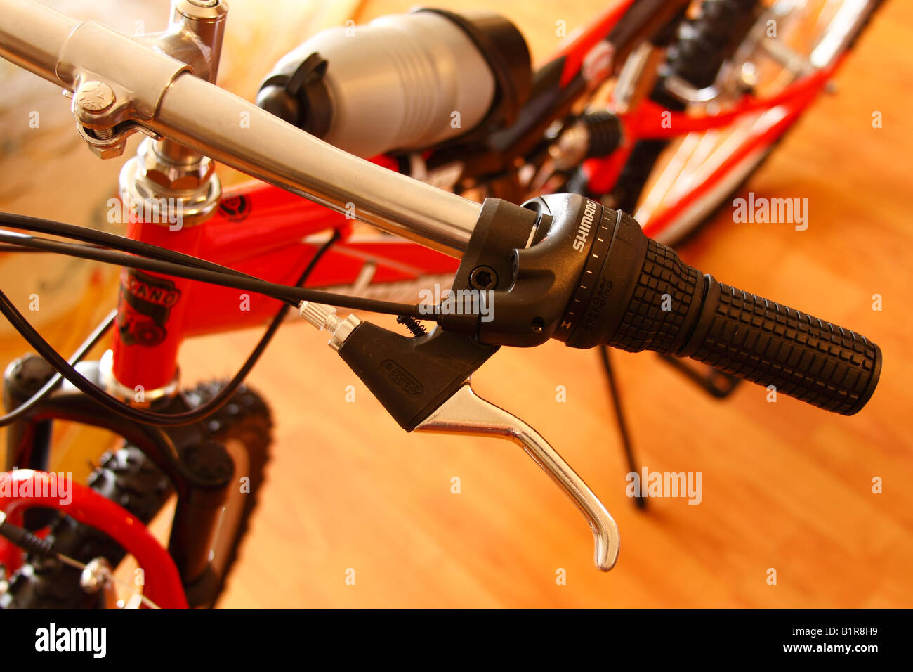 Shimano Geared Bicycle, close up Stock Photo - Alamy