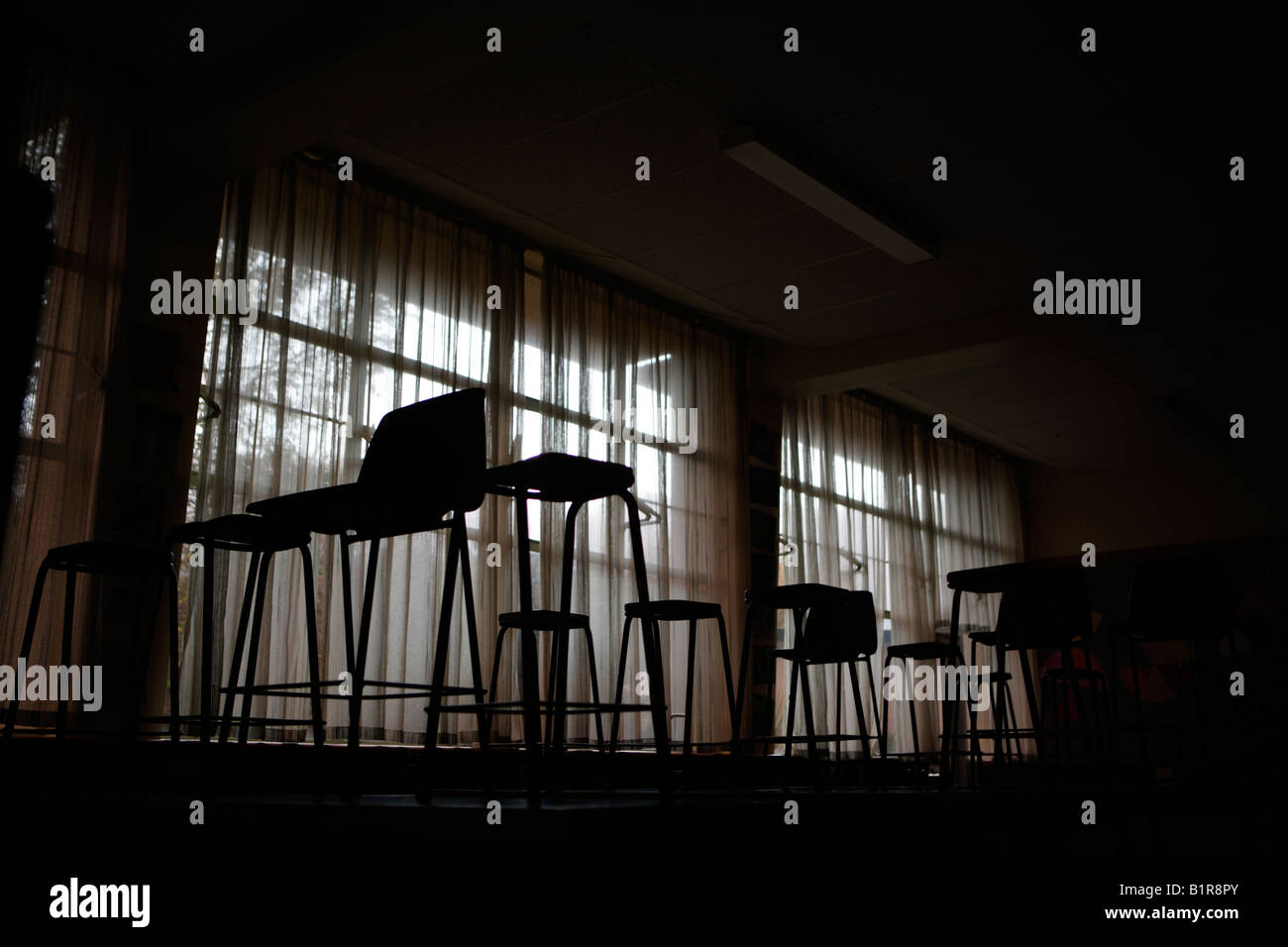 Stools On Benches High Resolution Stock Photography and Images - Alamy