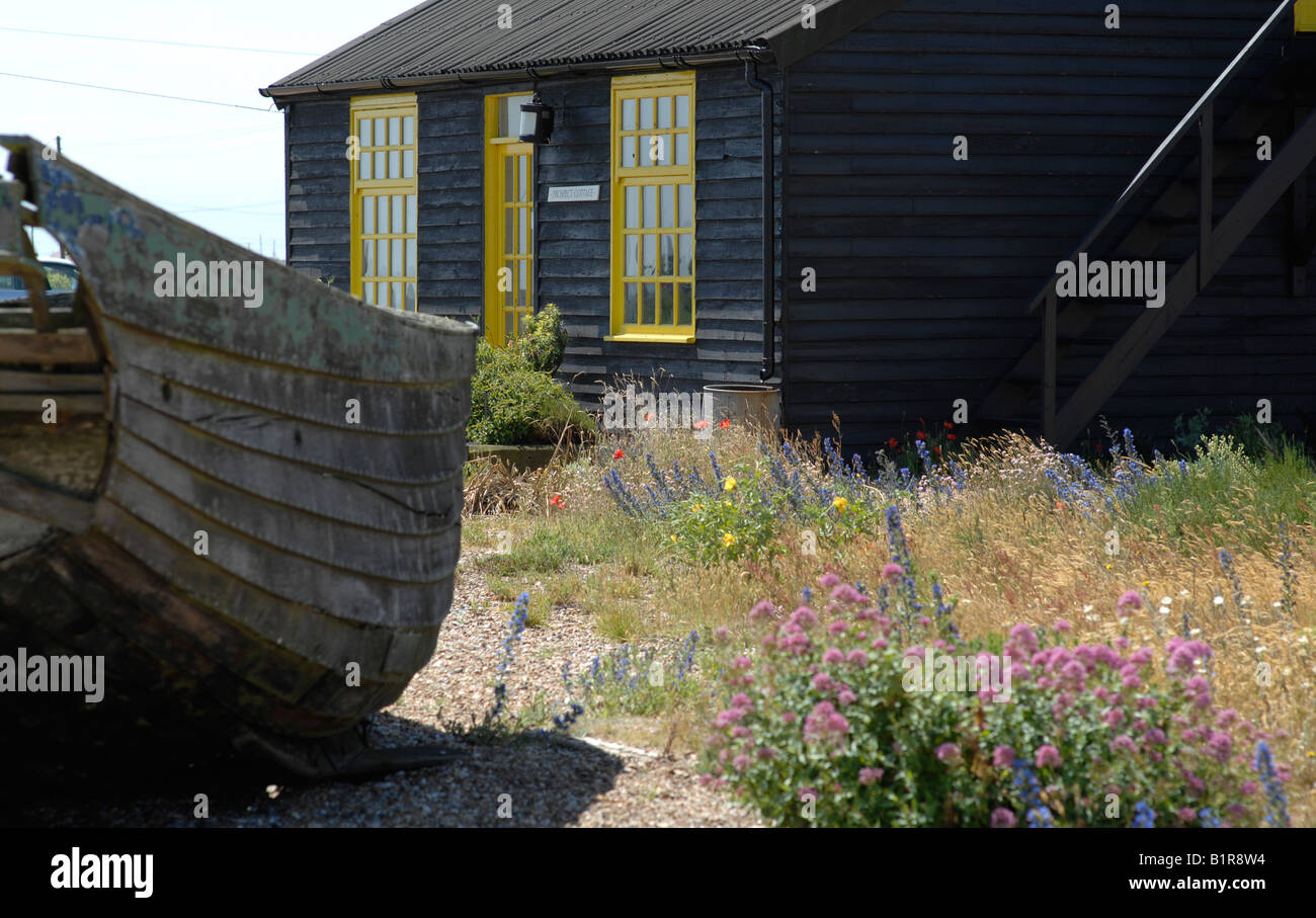 Derek Jarman's garden, 'Prospect Cottage' in Dungeness, Kent, England ...