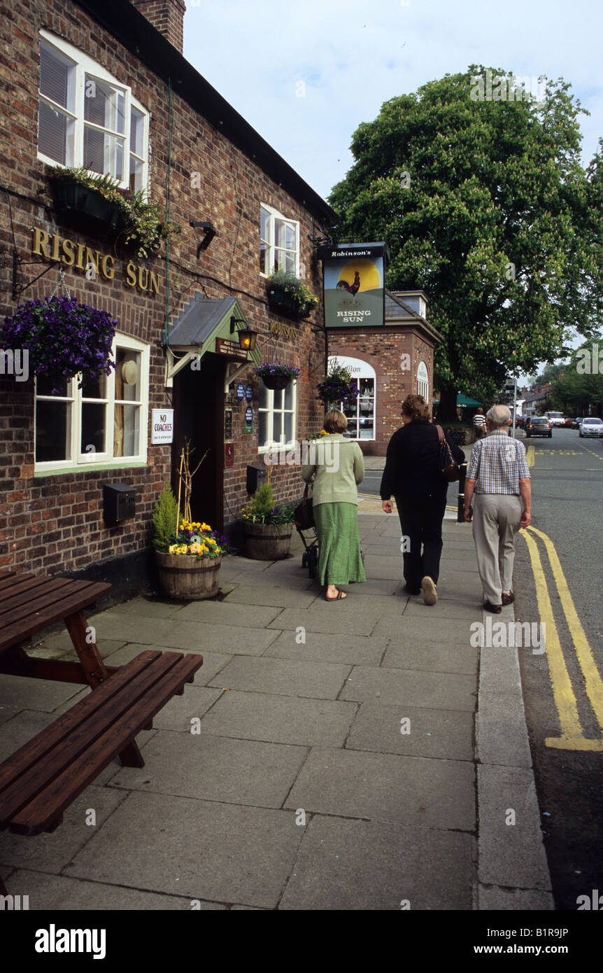 The Rising Sun Pub In The Village Of Tarporley Cheshire Stock Photo - Alamy
