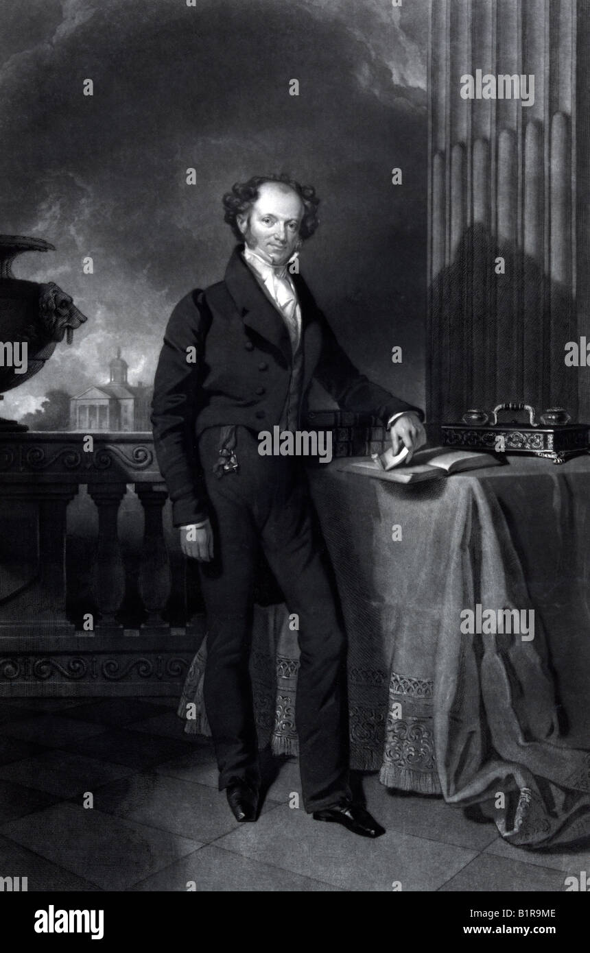 Portrait of USA President Martin Van Buren, 8th President of the United ...