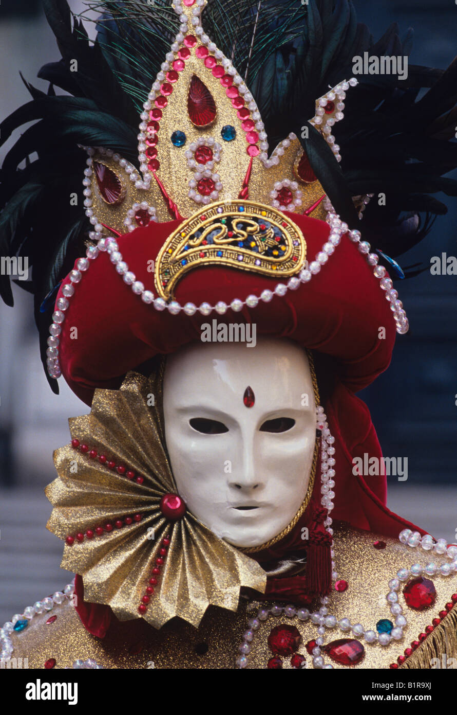 Head and shoulder view of Venetian Carnival figure Stock Photo - Alamy