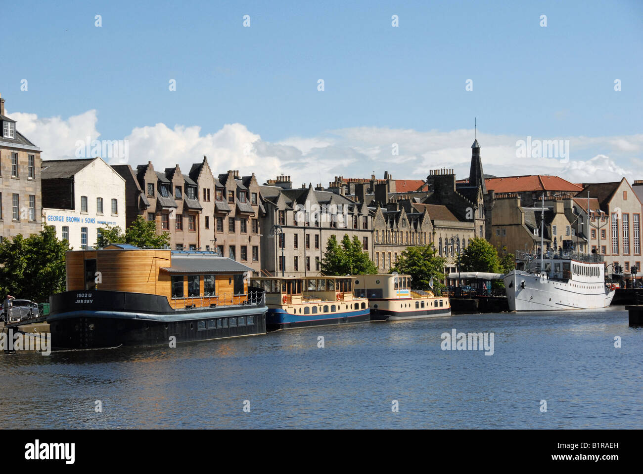 Leith waterfront in the sun Stock Photo - Alamy