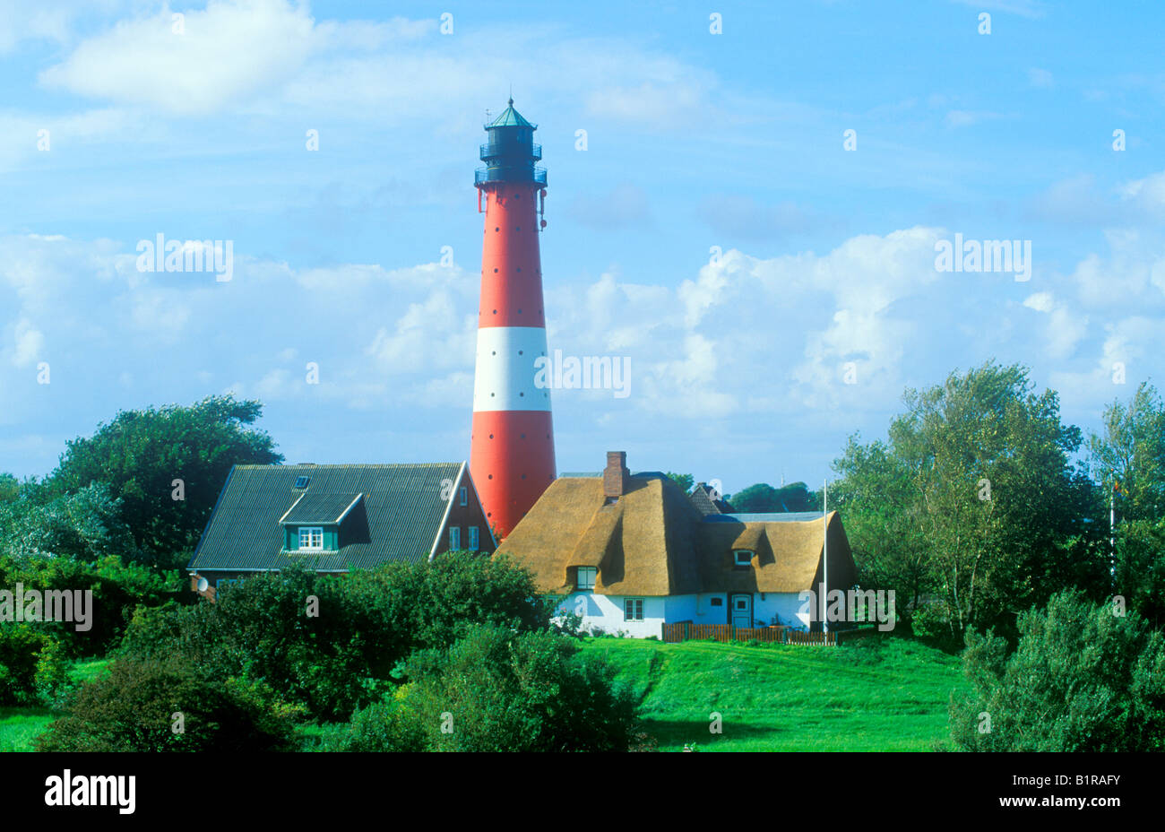 lighthouse on Pellworm Island, North Friesland, Northern Germany Stock ...