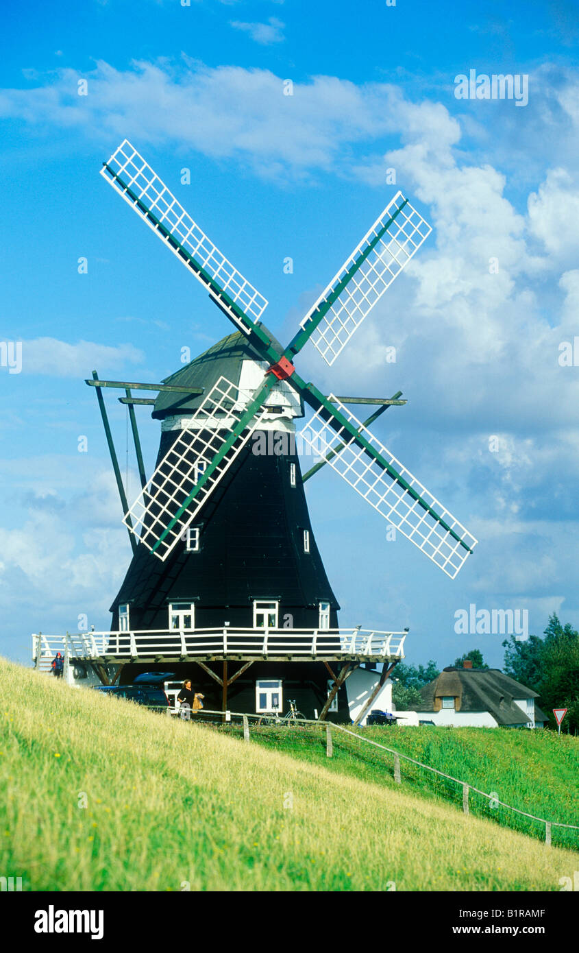 old windmill on Pellworm Island Stock Photo - Alamy