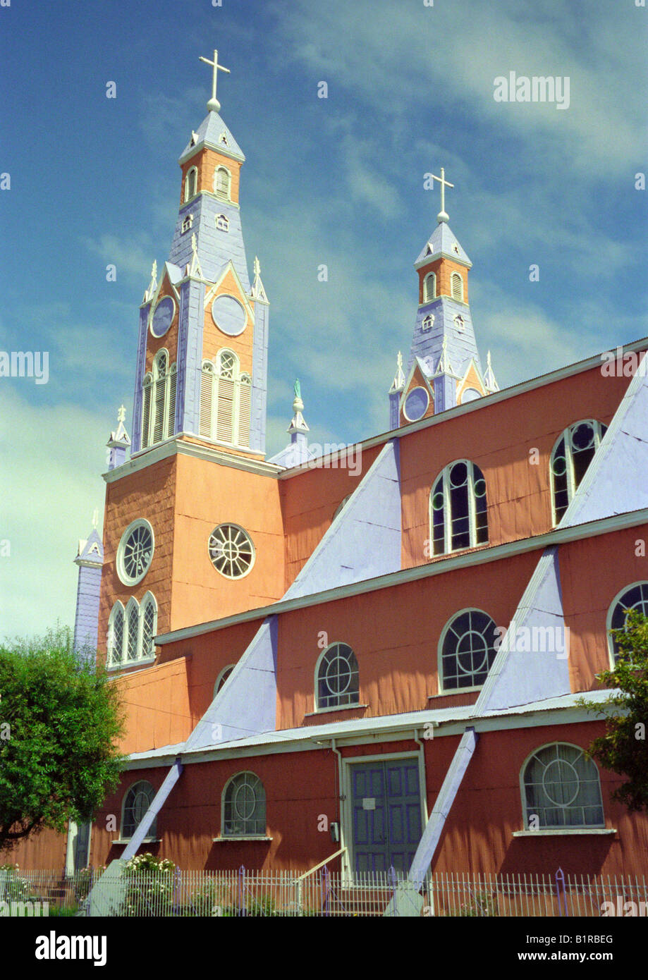 Church, Castro, Chiloe, Chile Stock Photo - Alamy
