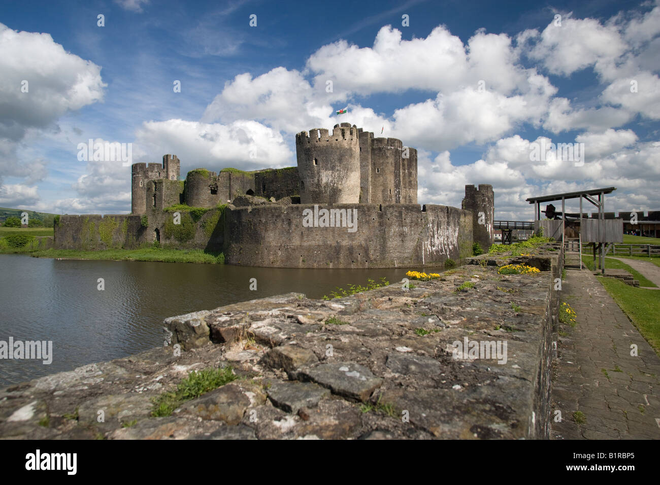 Caerphilly Castle South Wales Stock Photo - Alamy