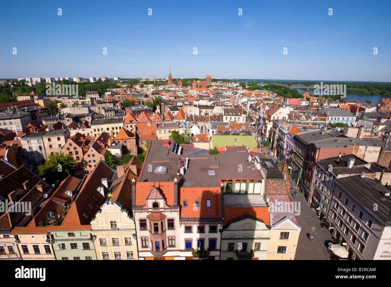 Aerial view of Old Town Torun Poland Stock Photo - Alamy