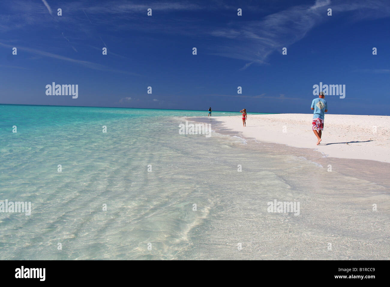 Beachcombing in Fort George Cay in Turks and Caicos Stock Photo - Alamy