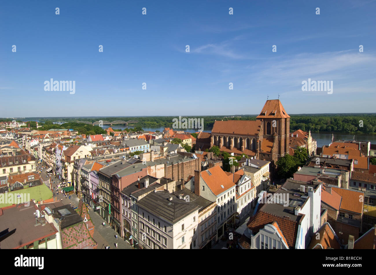 Aerial view of Old Town Torun Poland Stock Photo - Alamy
