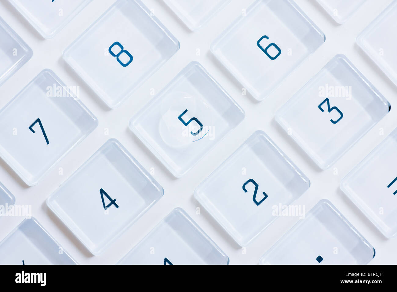 Keys of a white calculator Stock Photo - Alamy