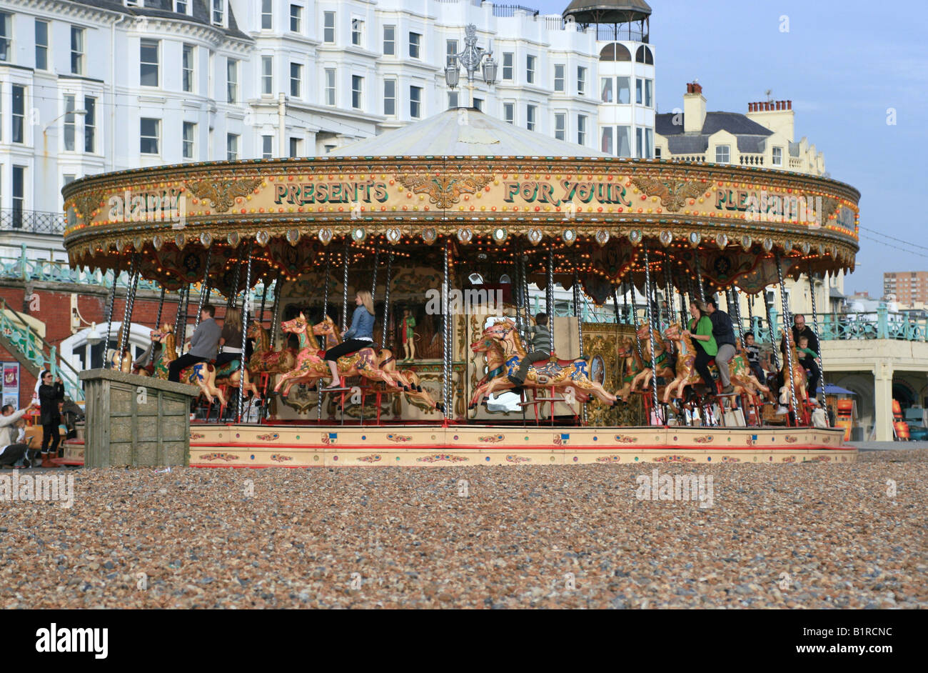 Carousel on Brighton Beach Stock Photo - Alamy