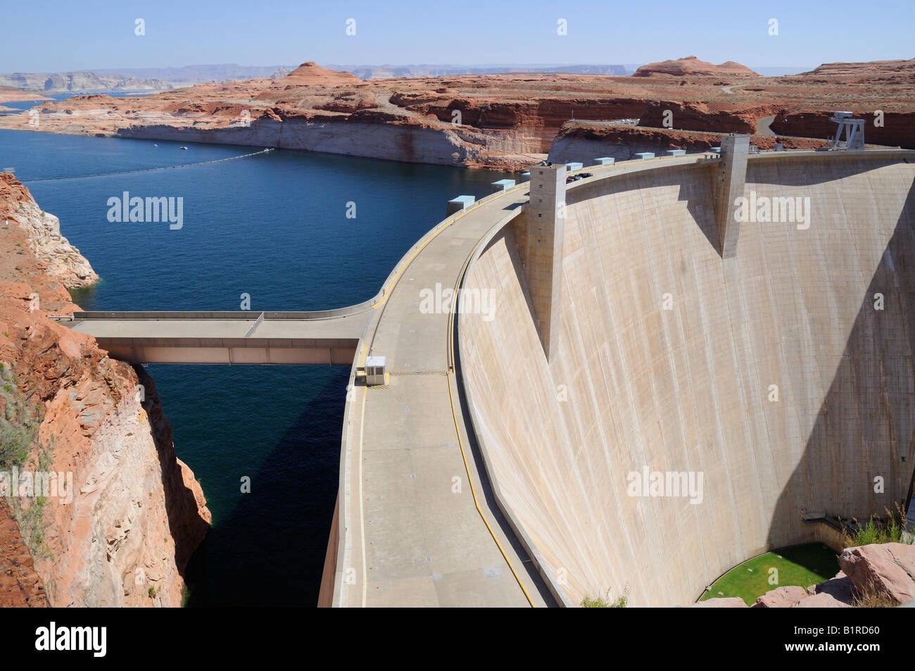 Glen Canyon Dam on Lake Powell between Arizona and Utah USA Stock Photo ...