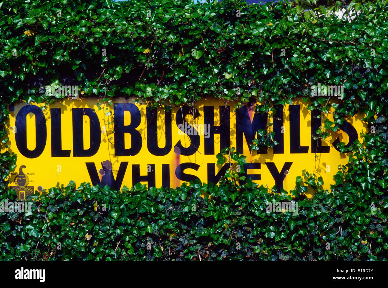Bushmills, Co Antrim, Northern Ireland, Old Bushmills Whiskey Sign ...