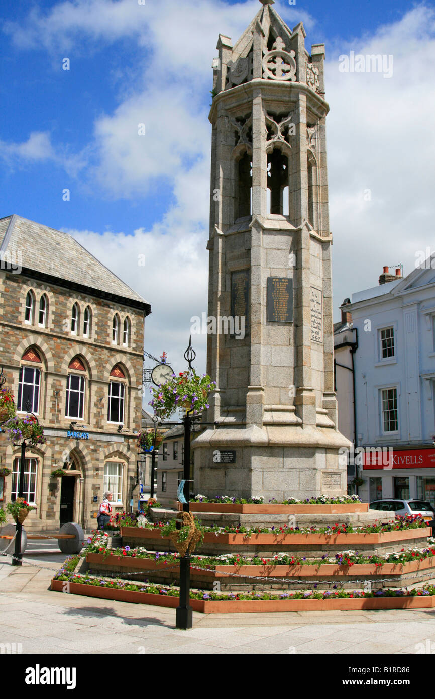 Launceston town centre high street cornwall west country england uk gb ...