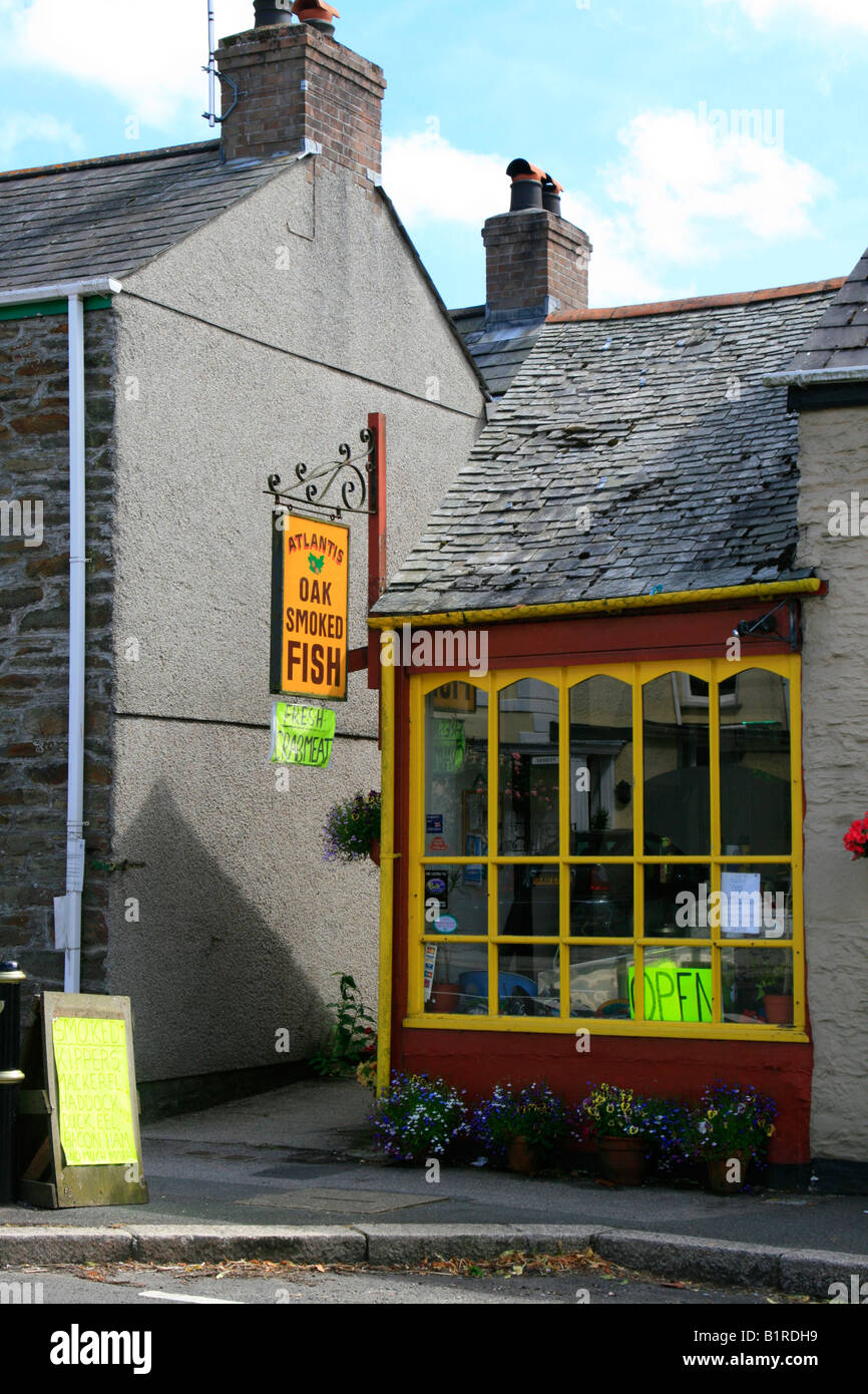 atlantic fish shop village centre grampound cornwall england uk gb ...