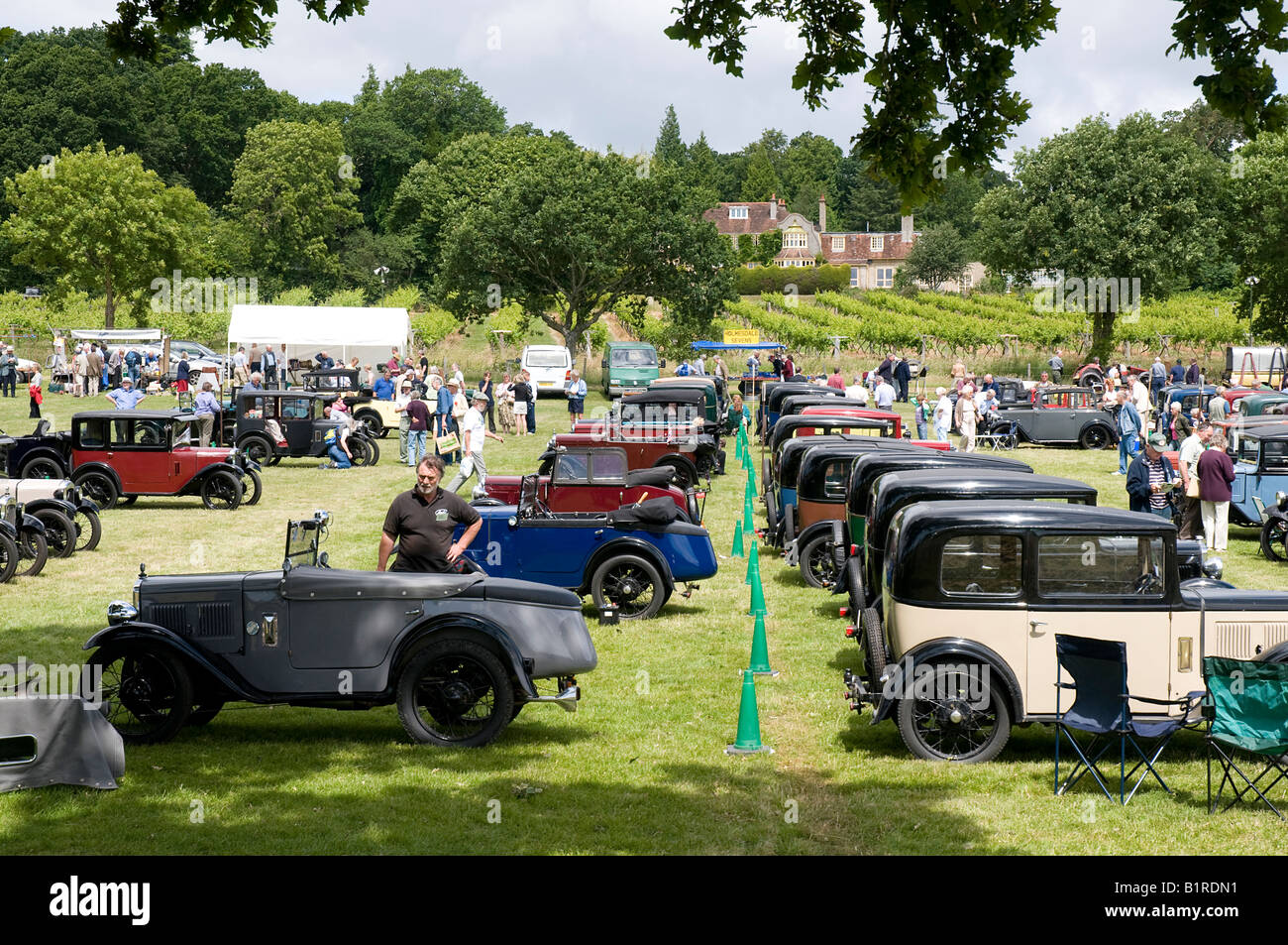 High view of Austin sevens at a rally in the New Forest Stock Photo - Alamy