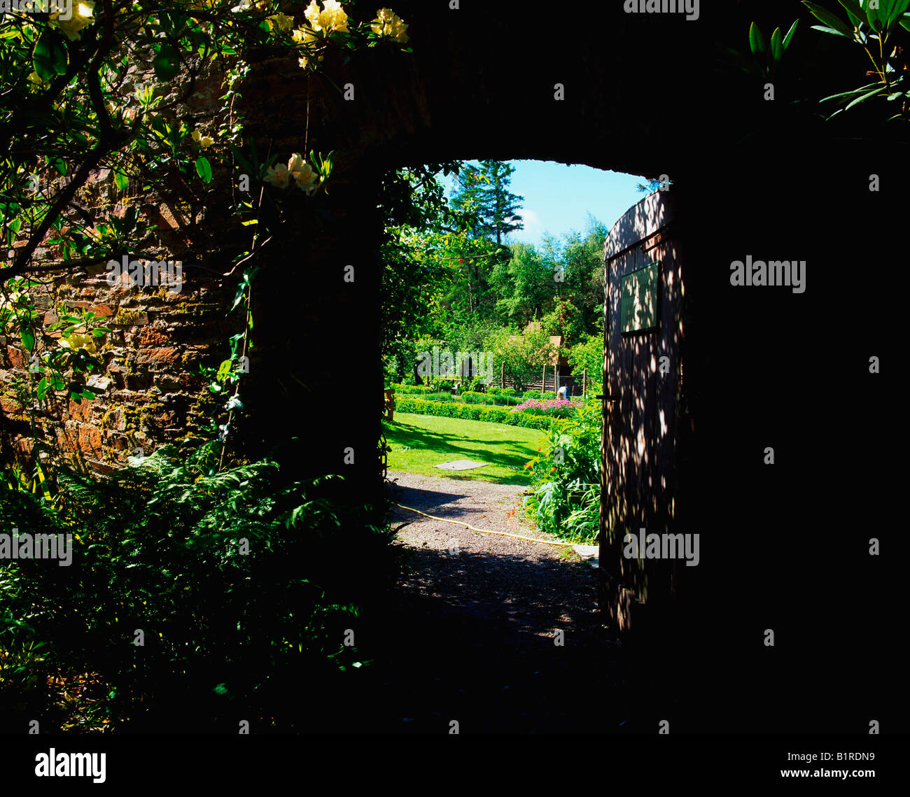 Creagh Baltimore Co Cork, Entrance to Walled Garden, Early Summer Stock ...