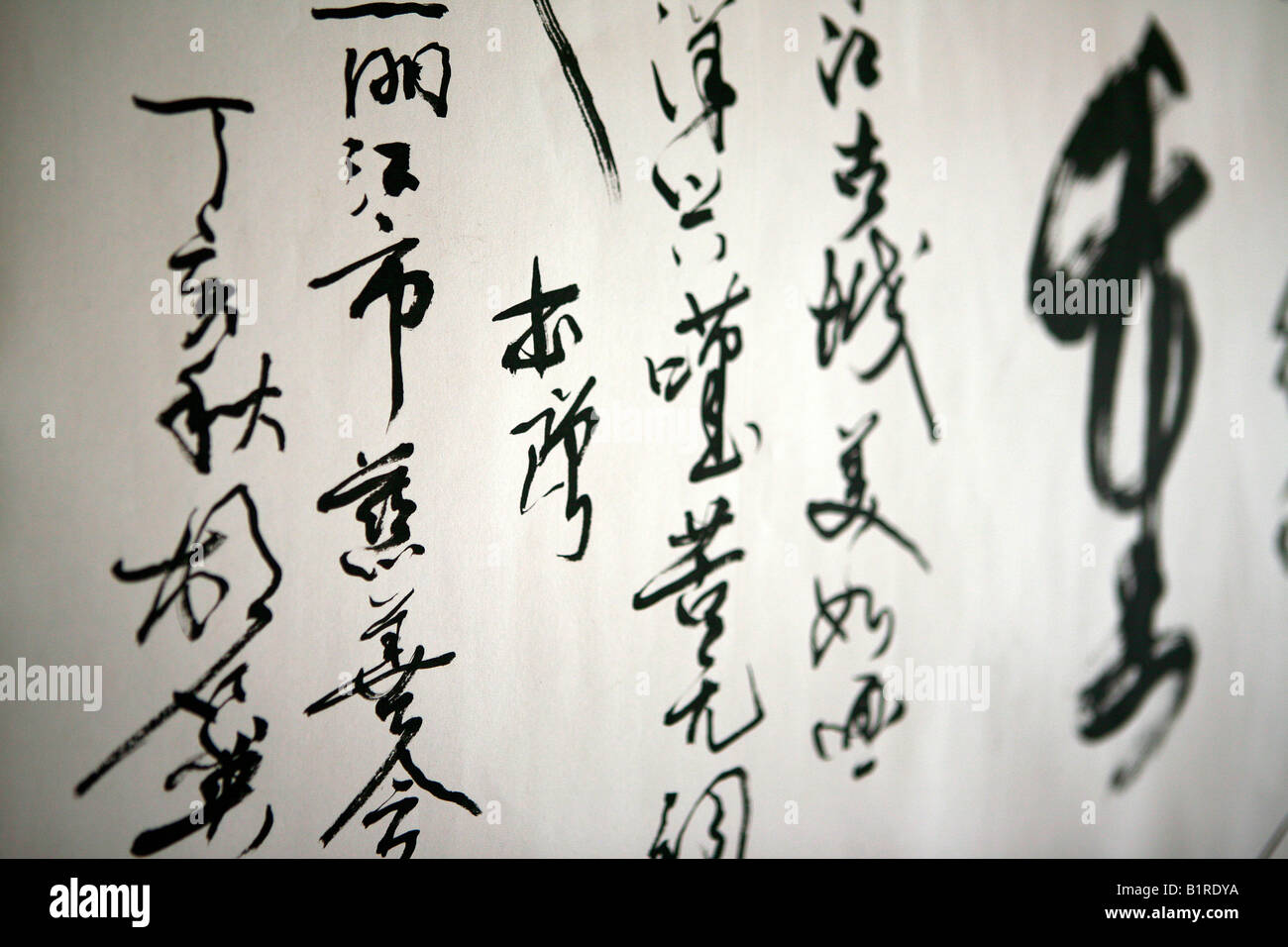 Traditional Chinese wall painting at the Black Dragon Pool, Lijiang ...