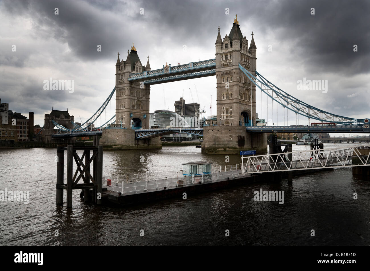 Tower Bridge, on the River Thames a famous London landmark Stock Photo ...