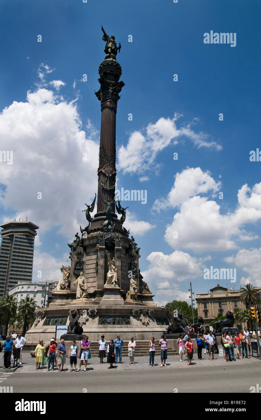 Columbus Monument, Barcelona Stock Photo - Alamy