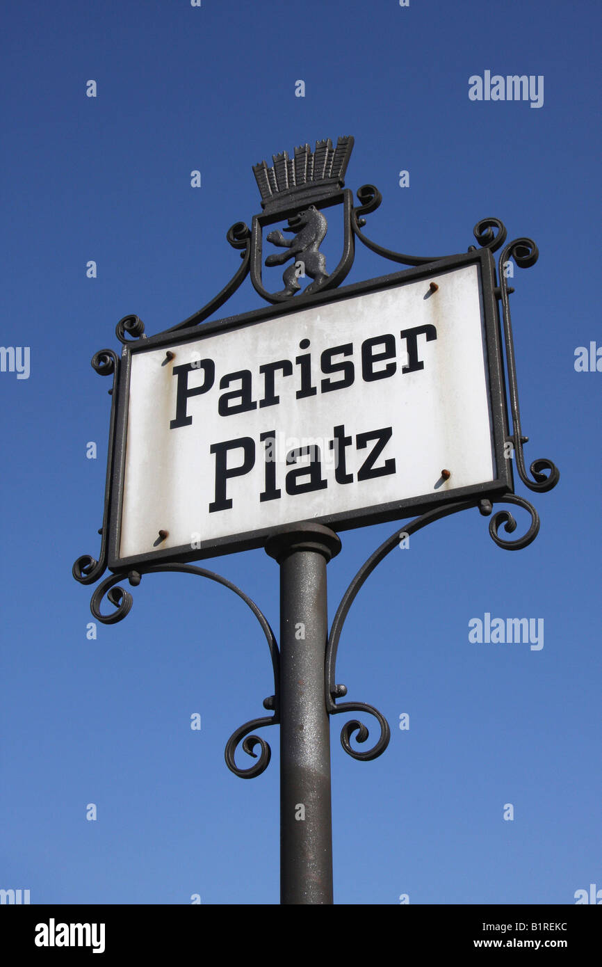 Pariser platz sign hi-res stock photography and images - Alamy