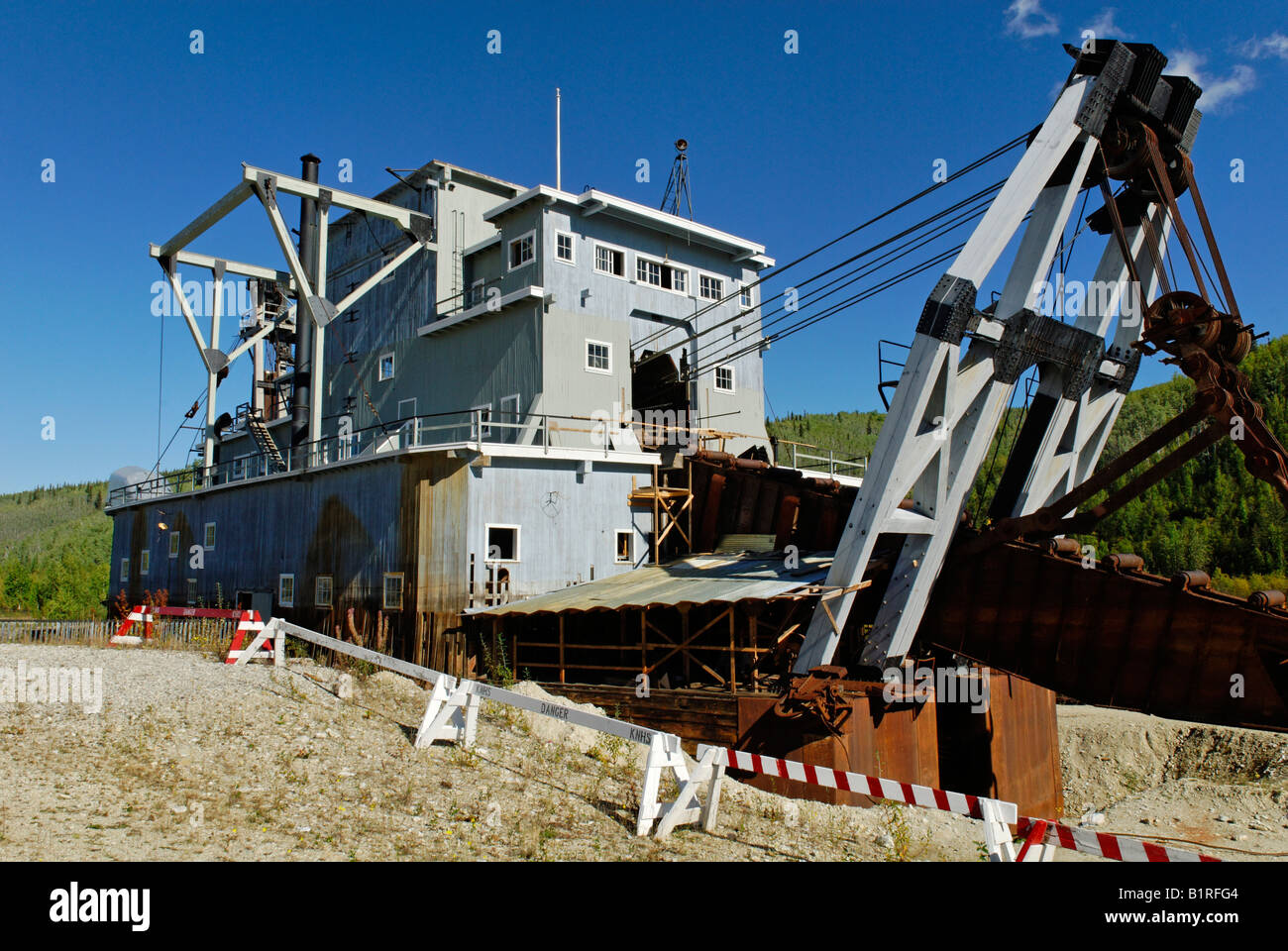 Historical dredge, Dredge Nr. 4, Dawson City, Yukon Territory, Canada ...