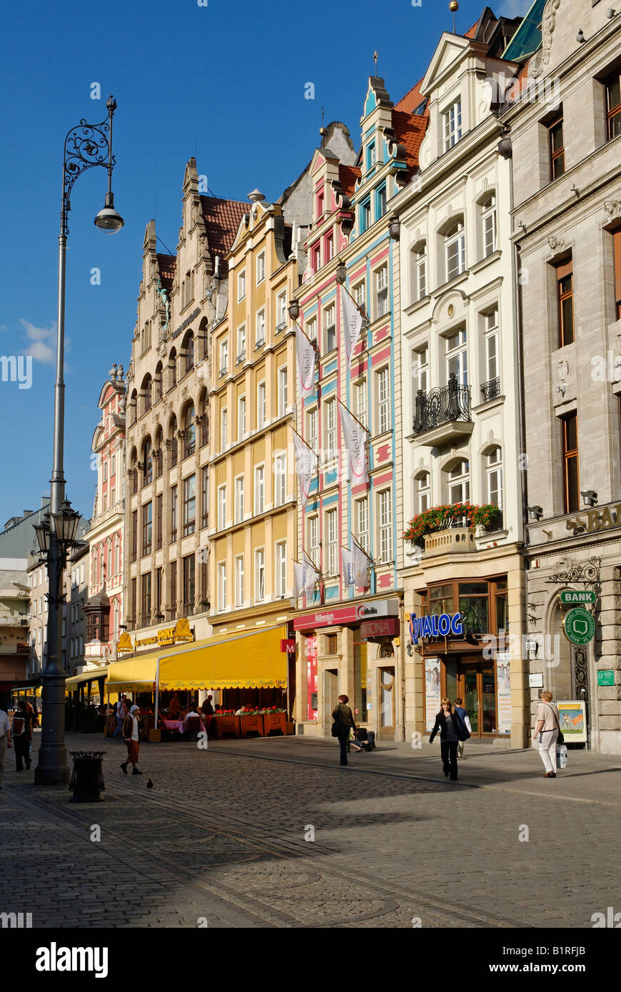 Market square, rynek of Wroclaw, Silesia, Poland, Europe Stock Photo ...