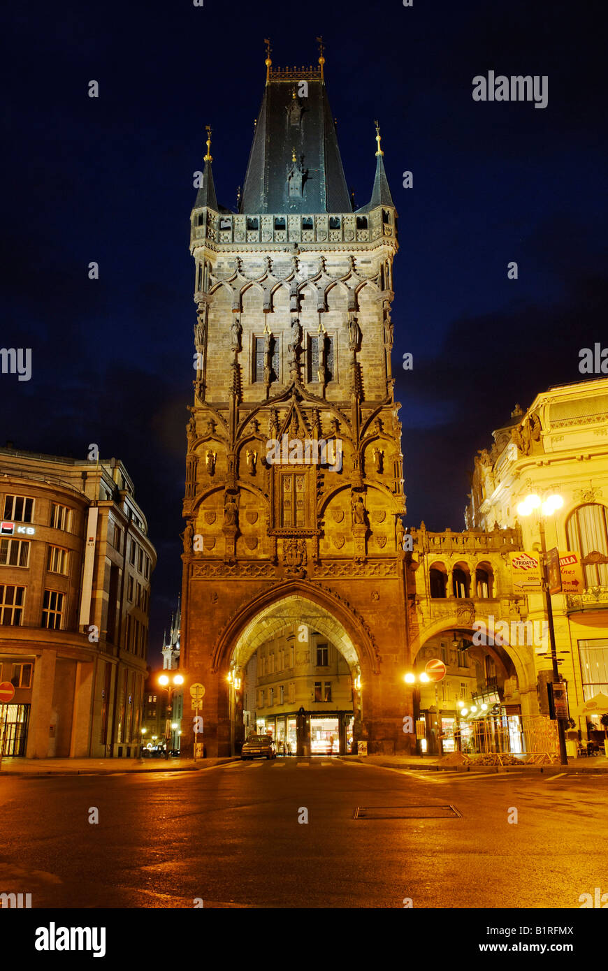 Powder Tower, UNESCO World Heritage Site, Prague, Czech Republic, Czechia, Europe Stock Photo ...