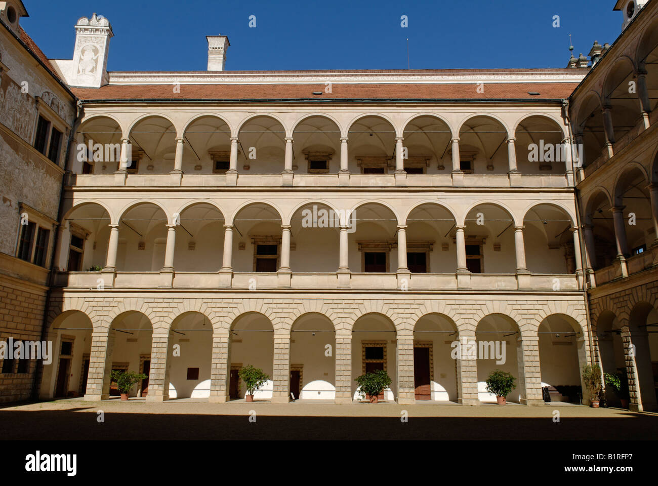 Litomysl Renaissance Castle, UNESCO World Heritage Site, inner ...