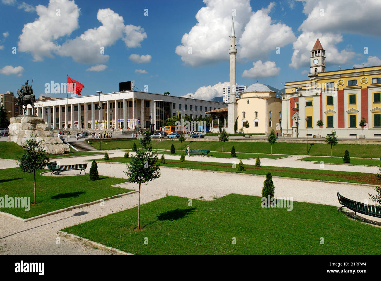 Skanderbeg Square in Tirana, Albania, Europe Stock Photo - Alamy