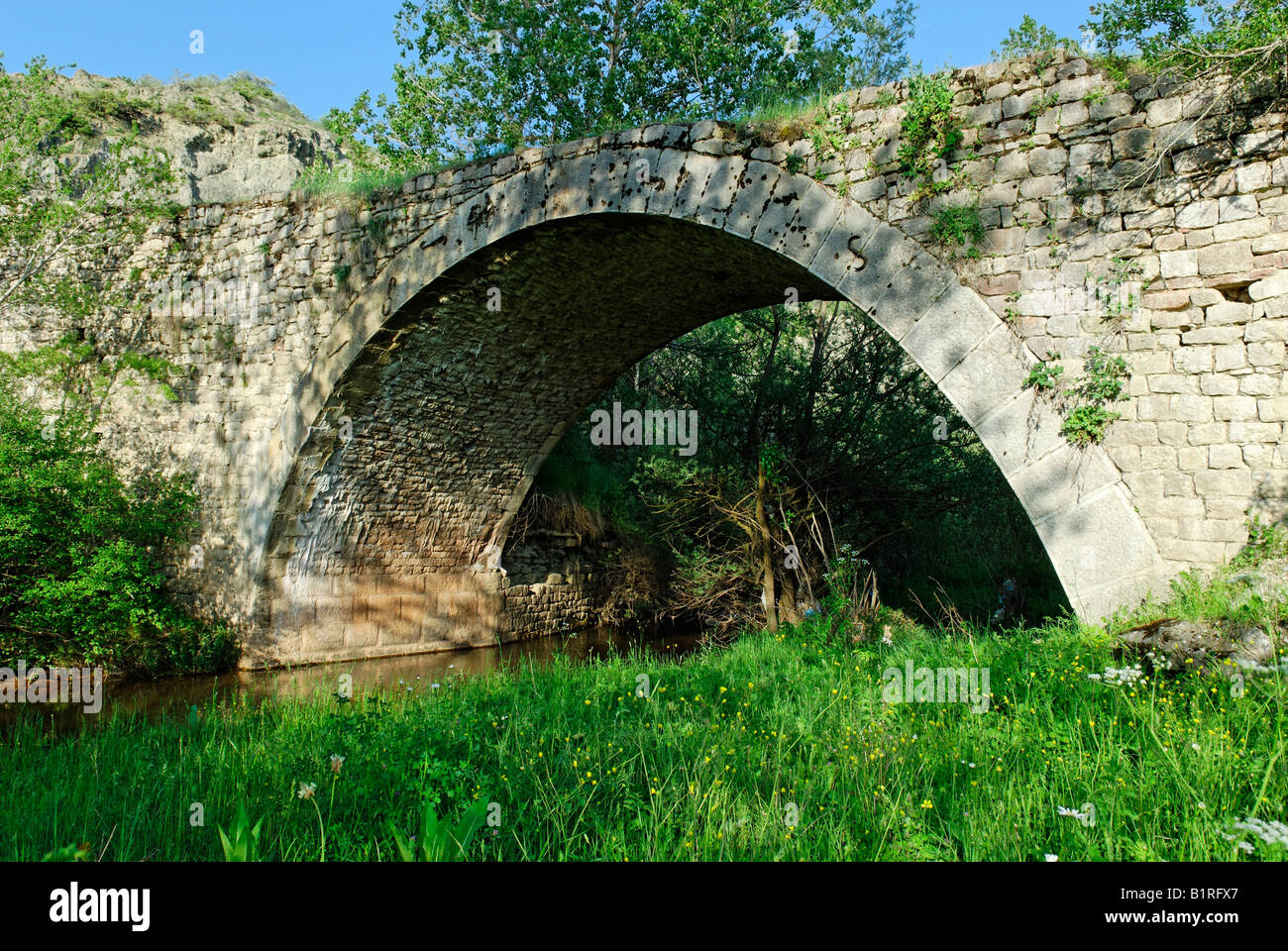Old Osman arched bridge in Voskopoje, Albania, Europe Stock Photo - Alamy