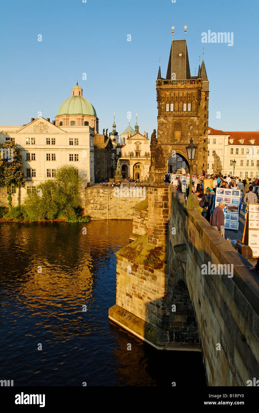 Charles Bridge with the historic town bridge tower, UNESCO World ...