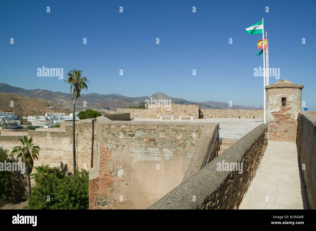 Spain, Malaga, Andalucia, Andalusia, Europe, castle, Fort ...
