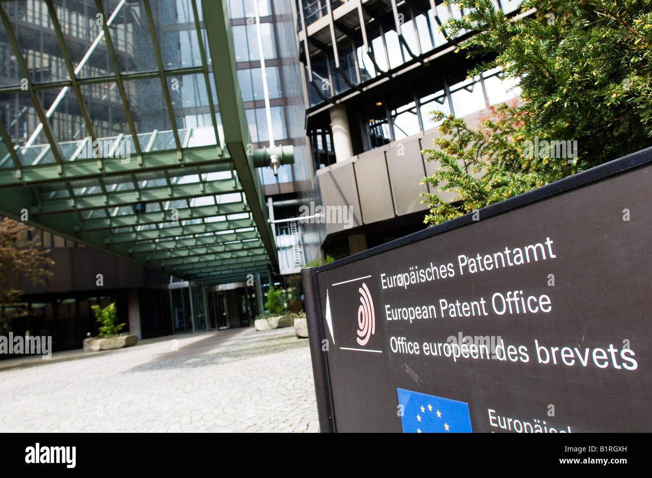 Entrance of the European Patent Organisation, Munich, Bavaria, Germany ...