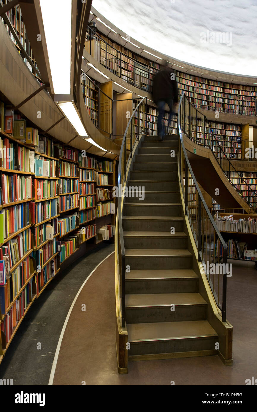 Interior, State Library, Stockholm, Sweden, Scandinavia, Europe Stock ...