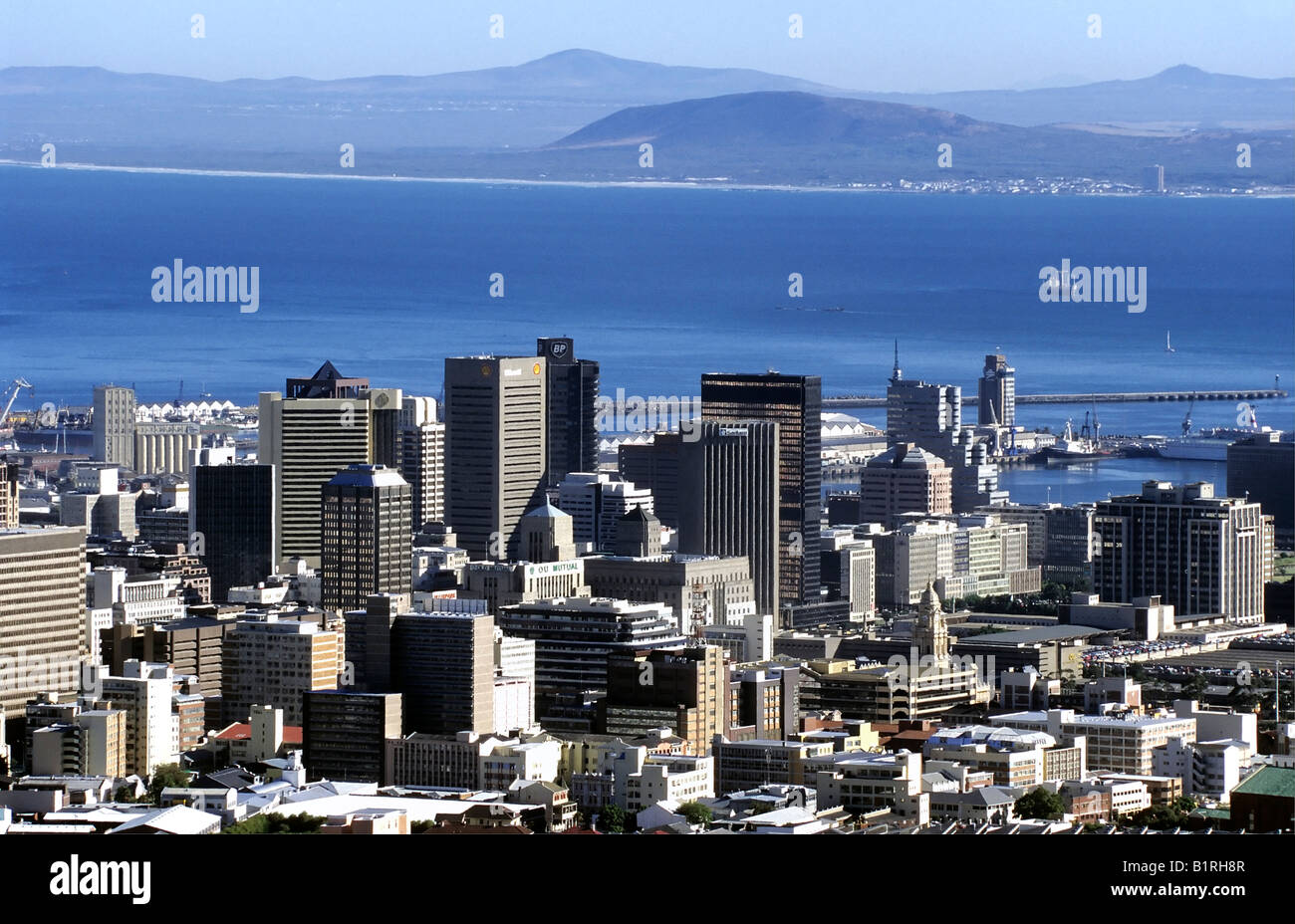 View of office towers, skyscrapers in the city centre of Cape Town ...