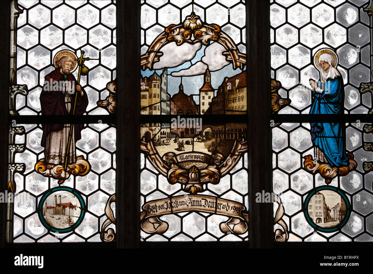 Stained Glass Windows Town Hall High Resolution Stock Photography and ...