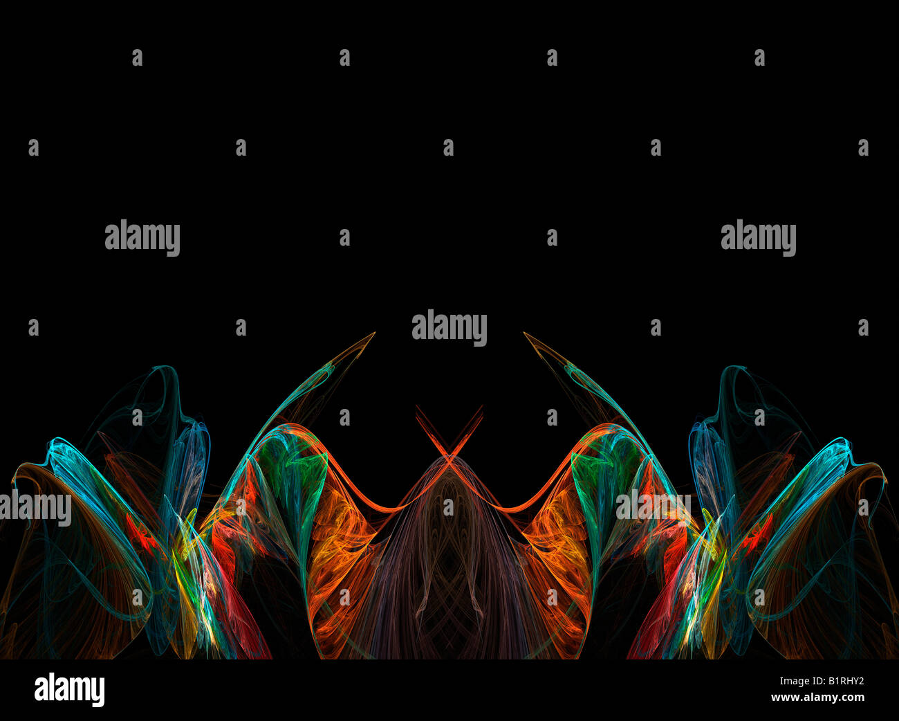 Abstract Lower Border Illustration with Copy Space Stock Photo - Alamy