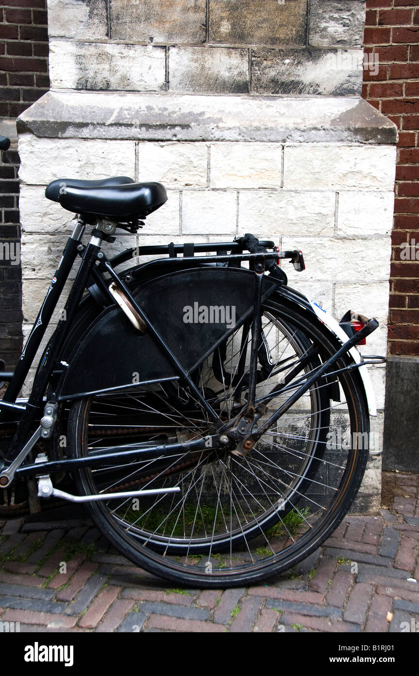 iconic commuter bicycles old building amsterdam holland the netherlands ...