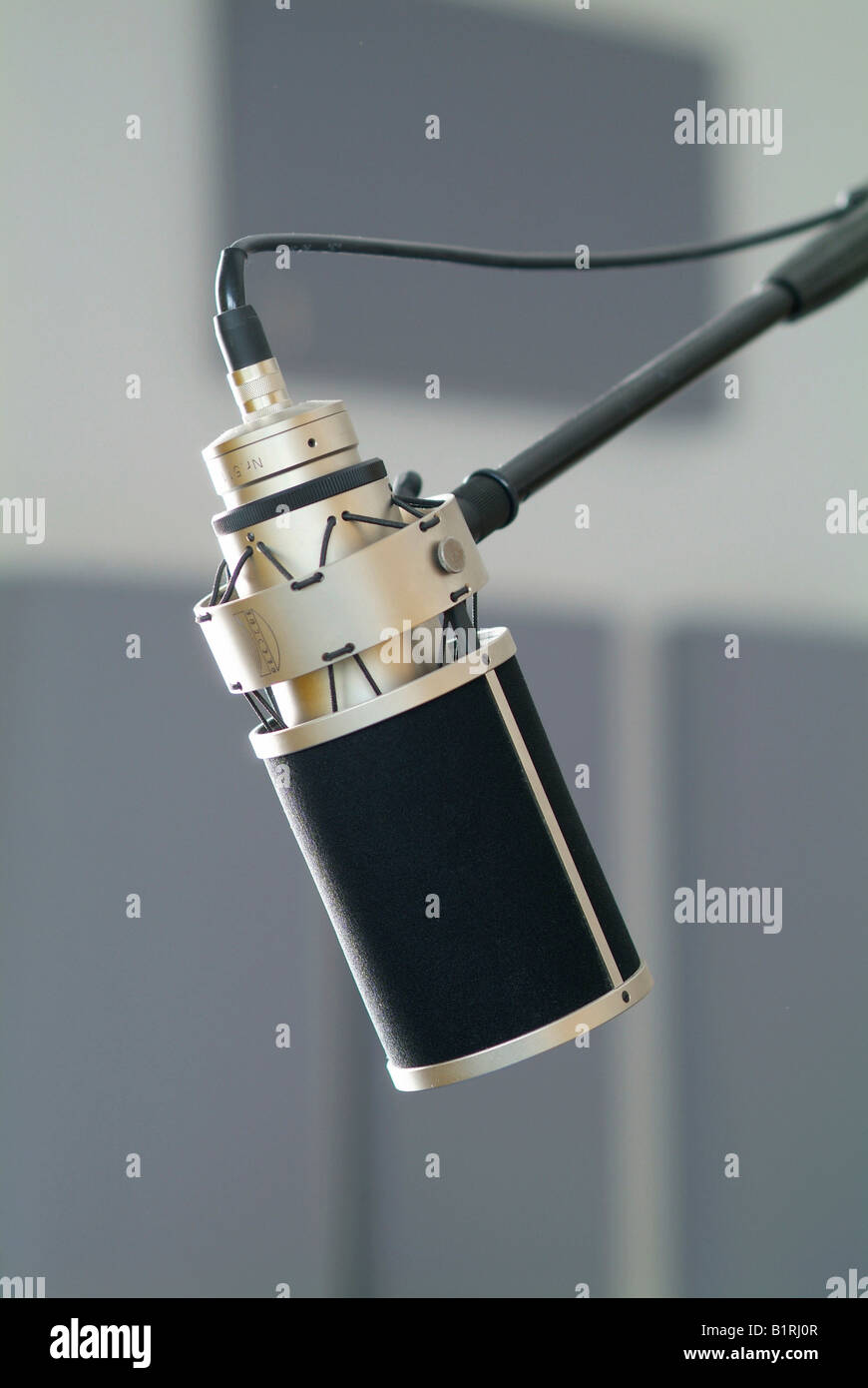 Professional studio microphone in a recording studio Stock Photo - Alamy