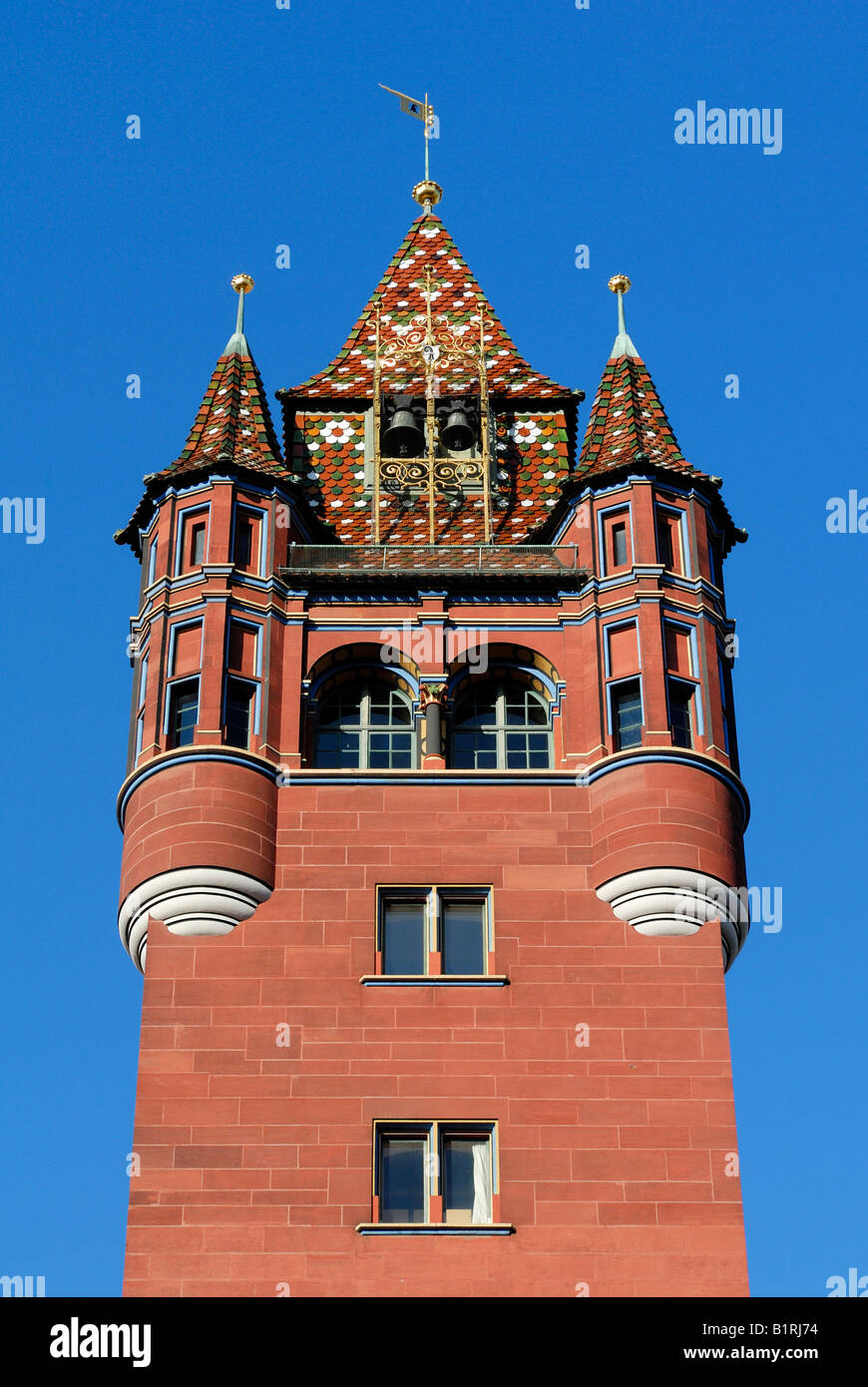 Detail, Town Hall, Basel, Canton of Baselstadt, Switzerland, Europe ...