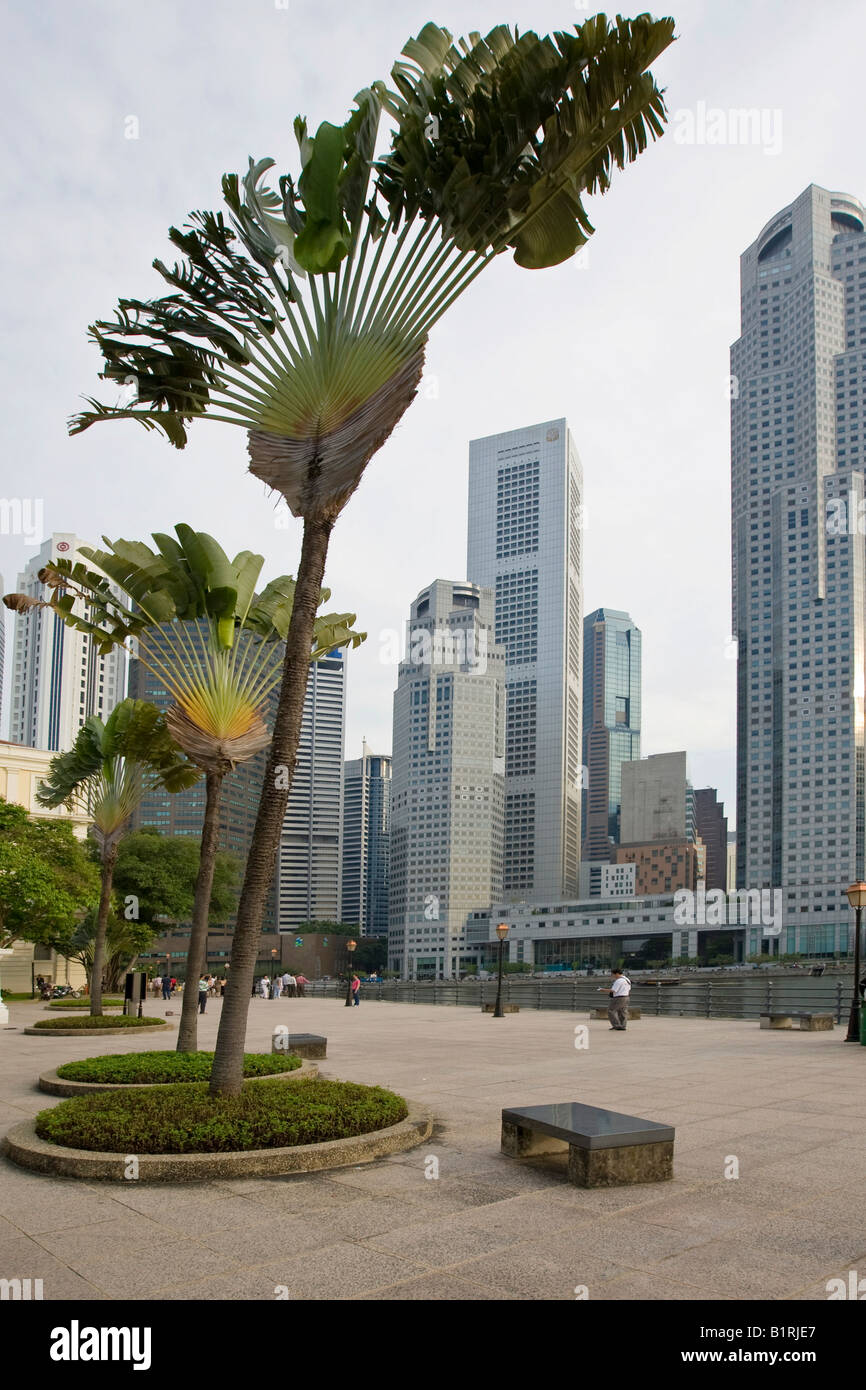 Raffles' Landing Site, Singapore River and the Financial District of ...