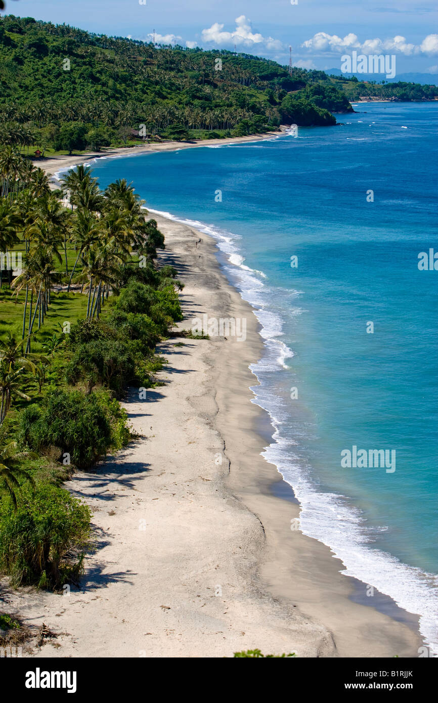 Secluded bay near Senggigi, Lombok Island, Lesser Sunda Islands ...