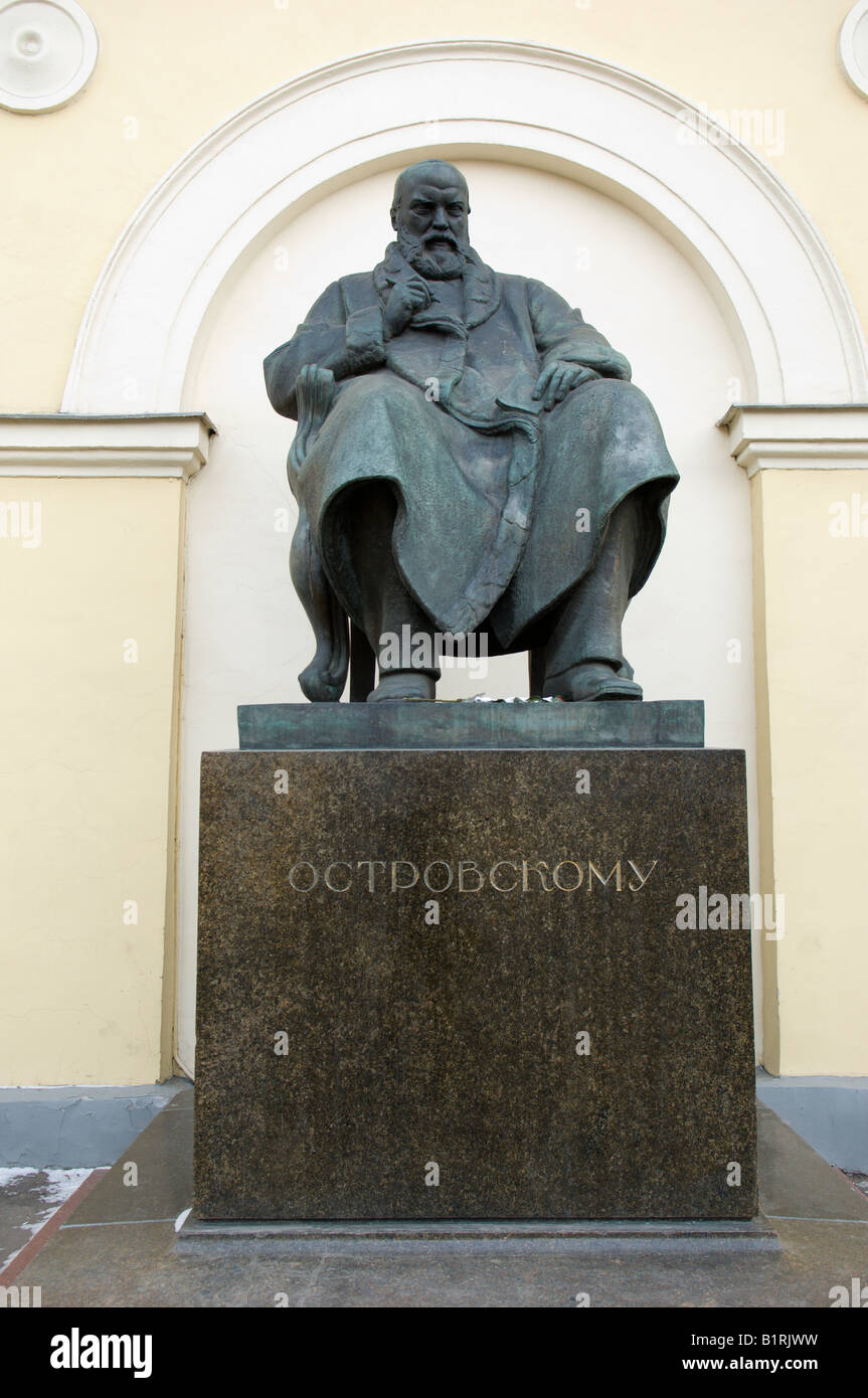 Statue of Alexander Ostrovskiy in Theatre Square Moscow Russian ...