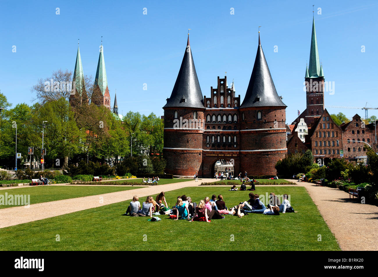 Holsentor, Holsten Gate, Luebeck, Schleswig- Holstein, Germany, Europe ...