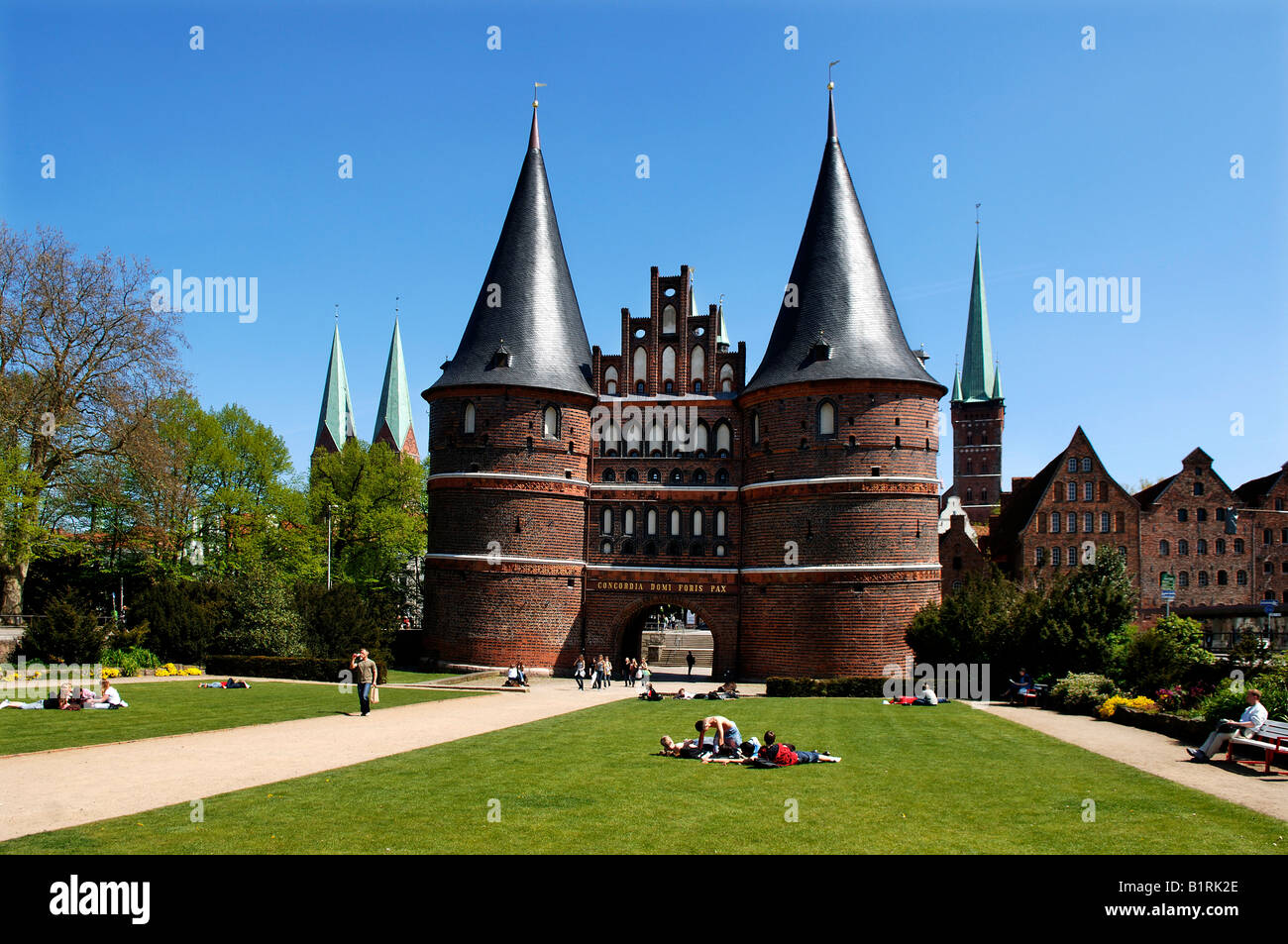 Holsentor, Holsten Gate, Luebeck, Schleswig- Holstein, Germany, Europe ...