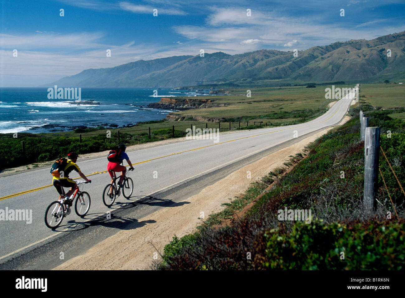 Cycling, Monterey, Highway 1, California, USA Stock Photo - Alamy